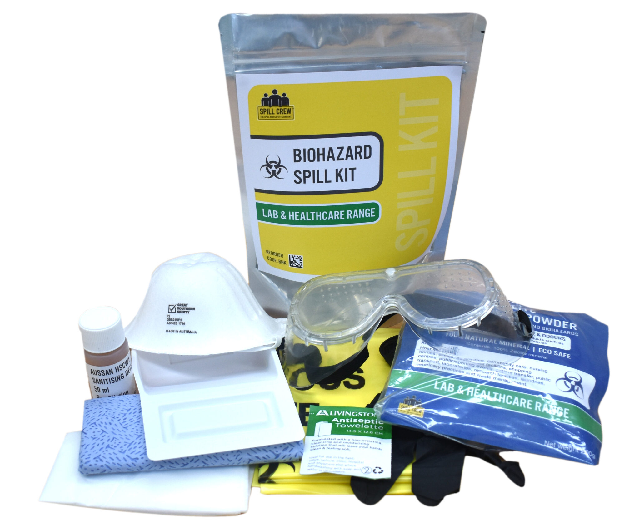 Biohazard spill kit | Hazchem spill kit | 2L | Spill Crew